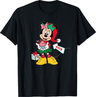 Disney Minnie Mouse Secret Santa Cupcake Nice for Christmas T-Shirt