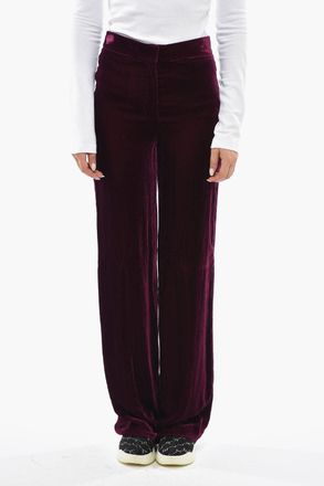 Stella McCartney Velours-Hose Mit Geradem Bein Stella McCartney
