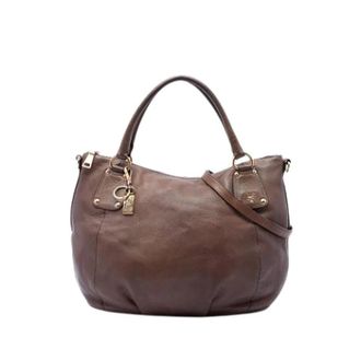 Prada Pre-owned Sac &agrave; main Cervo Shine - Femme - Pre-owned - Brun - Taille: ONE Size