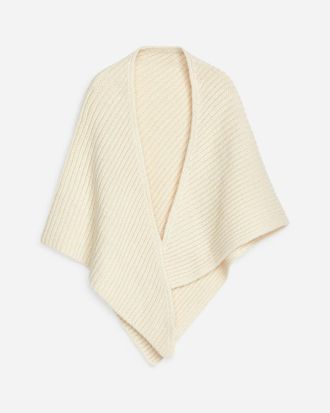 Arket Geripptes Dreieckstuch -Wei&szlig;