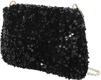 Valiclud Abaodam Paquet Bandouli&egrave;re &agrave; Paillettes Noir avec Cha&icirc;ne Dor&eacute;e Petit Paquet &agrave; Main Scintillant pour Femmes Pochette de Soir&eacute;e L&eacute;g&egrave;re et Polyvalente Co