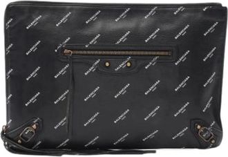 Balenciaga unisex, Pre-owned, Noir, Taille: ONE Size Pre-owned Cuir sacs-balenciaga