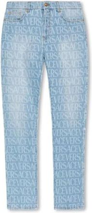 Versace Homme, Jeans, Bleu, Taille: W34 Jean en denim &agrave; logo int&eacute;gral