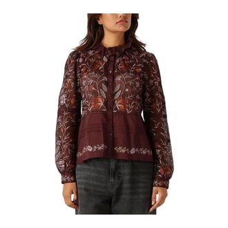 Antik Batik Arima Bluse - - Blouses & Shirts - Damen - Rot - XS