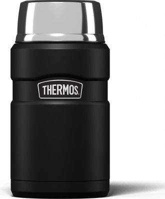 Thermos Edelstahl König Nahrung Flask - Matt Black (710 ml)