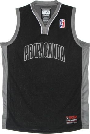 PROPAGANDA Schwarzes Mesh Basketball Tank Top - - Tops - Herren - Schwarzk - XS