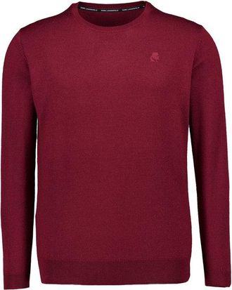 Karl Lagerfeld Herren Pullover rot unifarben