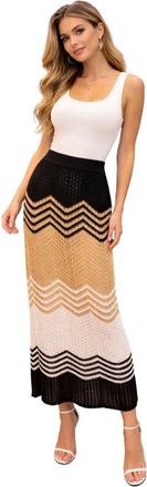 Akep Femme, Jupes, Multicolore, Taille: 44 FR Gonna in maglia lunga