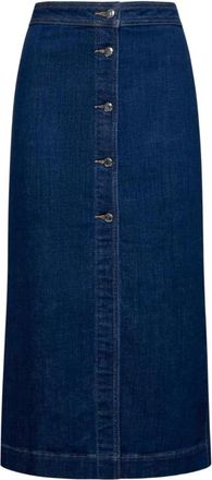 Silvian Heach Femme, Jupes, Bleu, Taille: W24 Sikim Midi Skirt