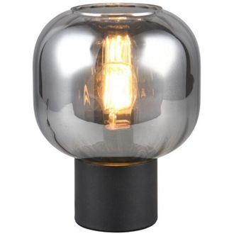 Trio Lampe design, Lampe en verre ronde E27 Diva Gris en Verre