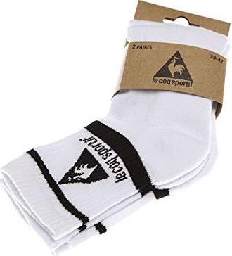 Le Coq Sportif Lot de 2 paires de Tiges courtes couleur - Blanc noir - Pointure - 43-46