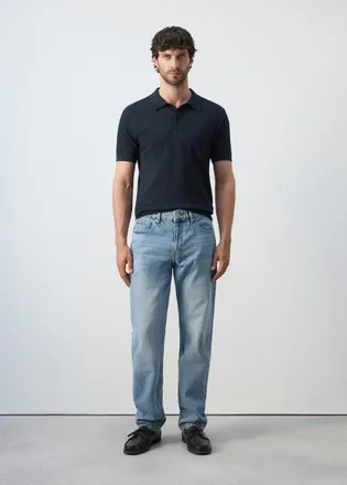 Mango Jean Bob regular-fit bleu moyen - Homme - 38 - MANGO MAN