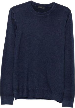 Fay Pull Col Rond - Bleu