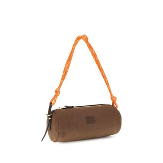 Miu Miu Womens Brown Cotton Wallet Bag