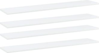 Generic 4X B&uuml;cherregal, Brett Wandboard, Wandregal Regal, Regalboden Wand, Board Ablage, H&auml;ngeregal, Schweberegal, Holzwerkstoff (Wei&szlig; 40x10x1,5cm) (100 x 20 