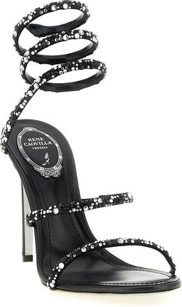 Rene Caovilla Cleo Heels - Black
