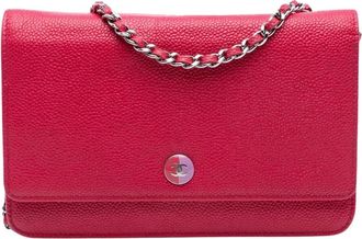 Chanel Portefeuille &agrave; cha&icirc;ne Pre-owned - Femme - Pre-owned - Rose - Taille: ONE Size