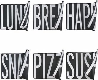 Villa D'Este Home Tivoli Set mit 6 doppelseitigen Tischsets, Big is More