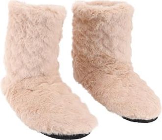 Garneck Int&eacute;rieur Anti-d&eacute;rapantes Chaudes pour Sol Semelle Souple Camel Unisexe Confort et Chaleur Hivernale