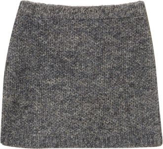 Twin-Set Minirock aus Bouclé - Grau