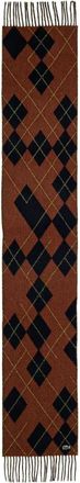 Lacoste Breiter Wollmischungs-Schal im Argyle-Muster - - Accessories - unisex - Braun - ONE SIZE