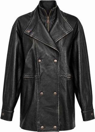 Semicouture Blouson En Cuir - Noir