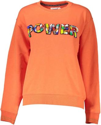 Desigual Femme, Sweatshirts et sweats &agrave; capuche, Orange, Taille: 46 FR SweaT-shirt ras du cou en coton