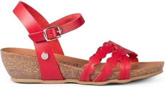 miMaO Sandales &agrave; talon compens&eacute; en li&egrave;ge Rouge EU 39