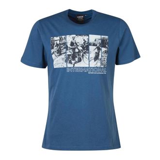Barbour Vintage Grafik-Print T-Shirt - - Tops - Herren - Blau - L