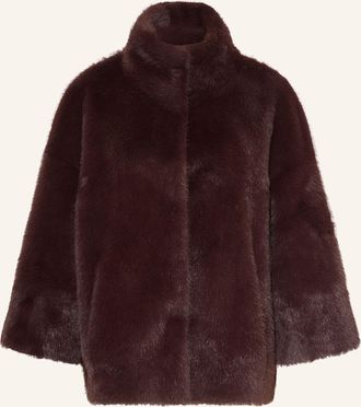 Juvia Kunstpelz-Jacke Fedora rot