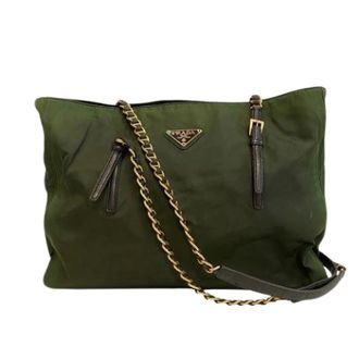 Prada Sac cabas vintage Pre-owned - Femme - Pre-owned - Vert - Taille: ONE Size