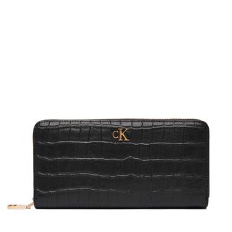Calvin Klein Geldb&ouml;rse Calvin Klein Ck Croc Long Zip Around LV04F1096G Schwarz