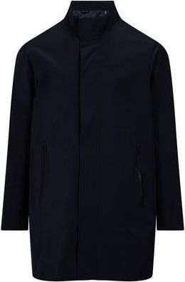 Emporio Armani Manteau droit mi-long &agrave; col montant