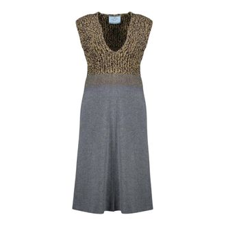 Prada Midikleider - - Dresses - Damen - Grau - S