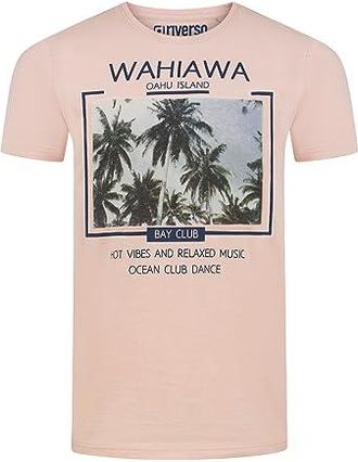 Riverso RIVLukas T-shirt dété en coton pour homme, coupe droite, col rond, manches courtes, vert, bleu, blanc, gris, jaune, turquoise, tailles S, M, L, XL, XX