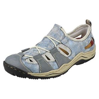 Rieker L0561-12, Sneakers Basses femme, Bleu (Adria/Heaven/Silverflower 12), 37 EU