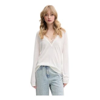 Iro Pull col V Haby en dentelle - Femme - Pulls - Beige - Taille: 40 FR