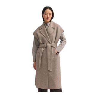 Bugatti Langer G&uuml;rtel-Weste - - Coats - Damen - Beige - S