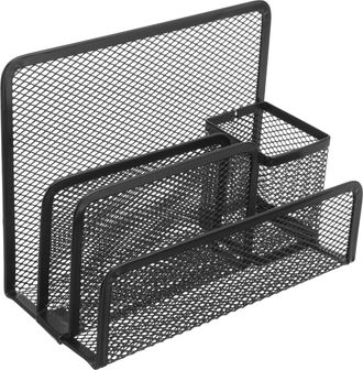 Angoily Metal Mesh Desktop File Organizer Stabiles Metall Gestell Klassischer Drahtkorb für Büro und Zuhause Vielseitiger Dokumenten und Magazinhalter Praktis