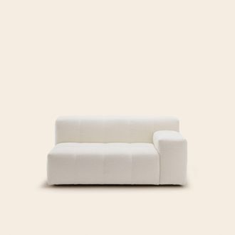 Madura Canap&eacute; Modulable Accoudoir D Uberto Sym &eacute;cru boucl&eacute; - ECRU