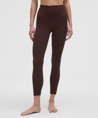 lululemon Align Hose mit hohem Bund f&uuml;r Frauen - 63,5 cm - Gr&ouml;&szlig;e 0 in Glow Grid Lava Cake Multi