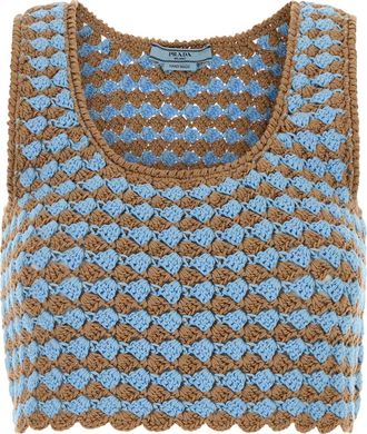 Prada haut en crochet - Bleu
