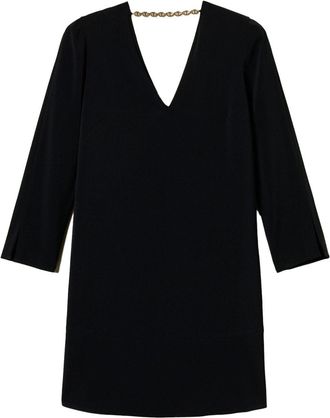 Twin-Set Oval T Minikleid mit Kettendetail - Schwarz