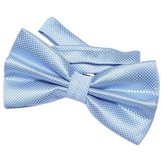 DonDon Noeud papillon pour homme 12 x 6 cm avec crochet déjà lié et réglable - bleu clair