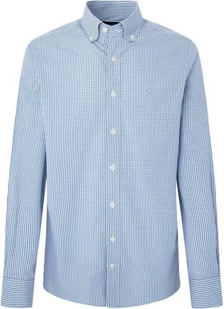 Hackett Herren Essentielles Gingham Hemd, Wei&szlig; (Wei&szlig;/Blau), S