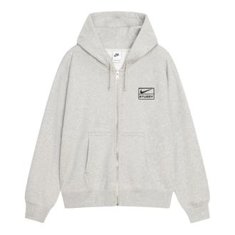 St&uuml;ssy Fleece Full-Zip Hoodie - - Sweatshirts & Hoodies - Herren - Grau - XS