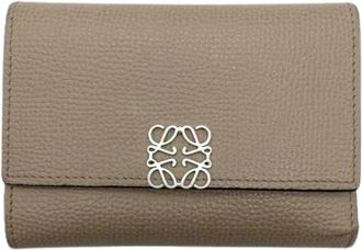 Loewe Portefeuille Tri-fold Pre-owned - Femme - Pre-owned - Beige - Taille: ONE Size