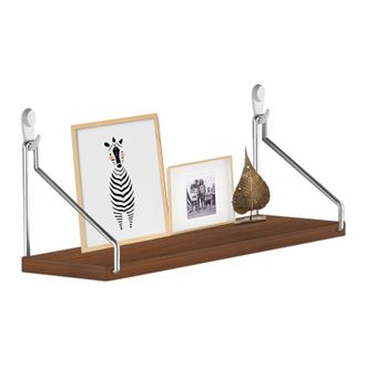 Generic Schwebendes B&uuml;cherregal, Schwimmendes Wandregal aus Holz, B&uuml;cherregal-Wanddekoration ohne Bohren f&uuml;r Badezimmer, Wohnzimmer, Pflanzen, K&uuml;che