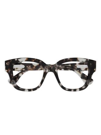 Cartier lunettes de vue CT0566O &agrave; effet &eacute;caille de tortue - Noir