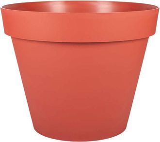 Eda Pot de fleur rond Toscane XXL &Oslash; 100 x H.79,5 cm - Orange terre battue - Eda